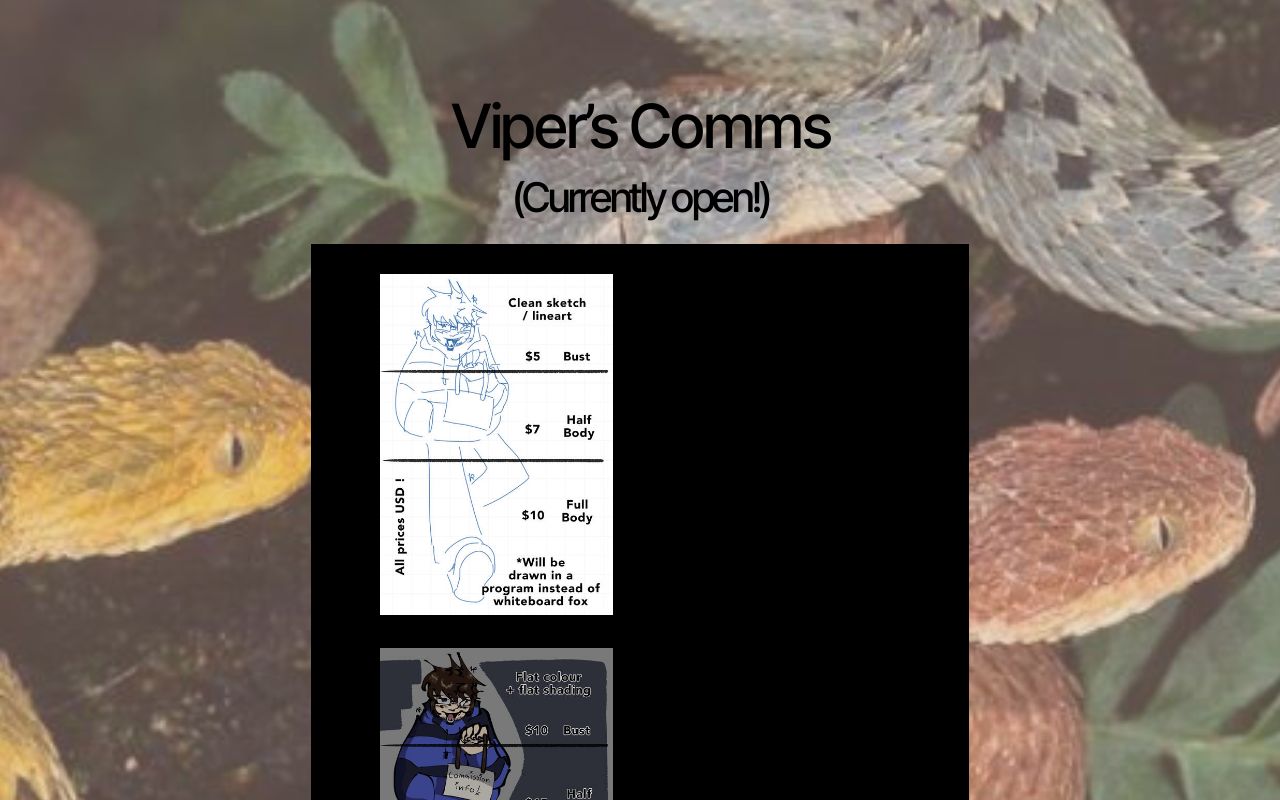 ViperRaid's comms carrd